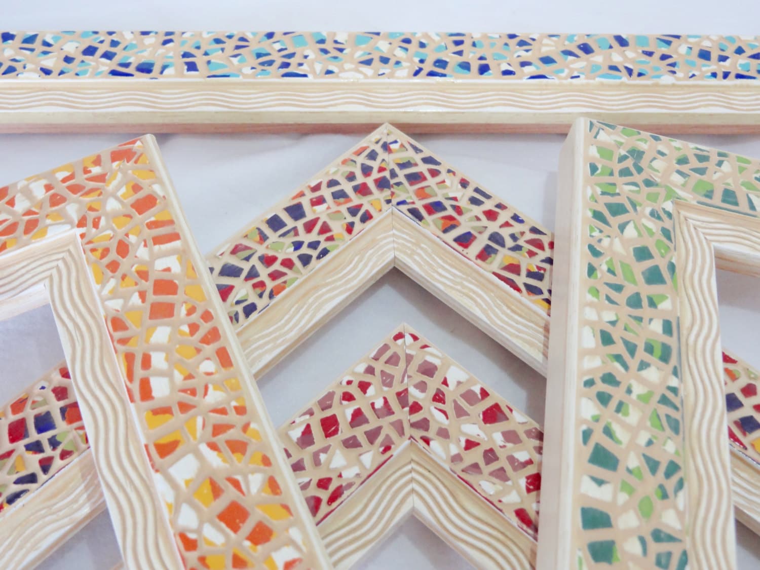 Multi Color Picture Frame,Mid Century,Vintage Style Frame,Beach Cottage ...