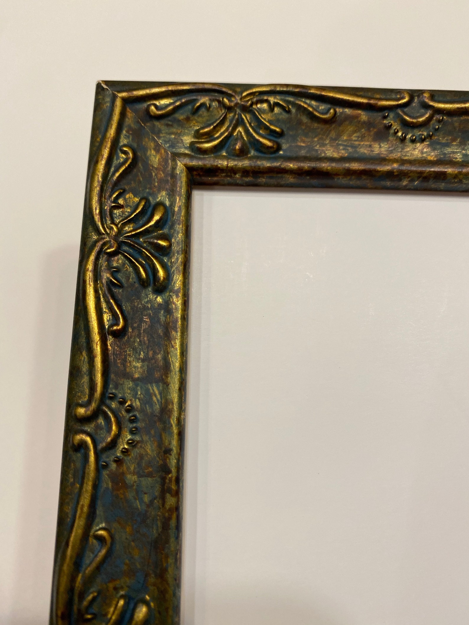 Ornate Blue Green Gold Picture Frame,vintage Blue Green Gold Ornate ...
