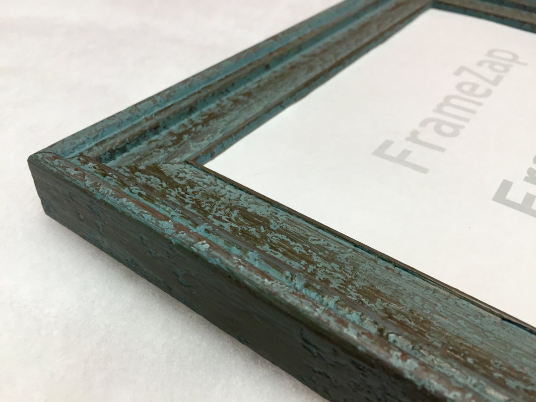 Rustic Blue Frame,blue Farmhouse Frame,blue Shabby Chic Frame,blue ...