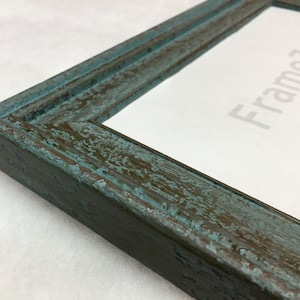 Rustic Blue Frame,blue Farmhouse Frame,blue Shabby Chic Frame,blue ...