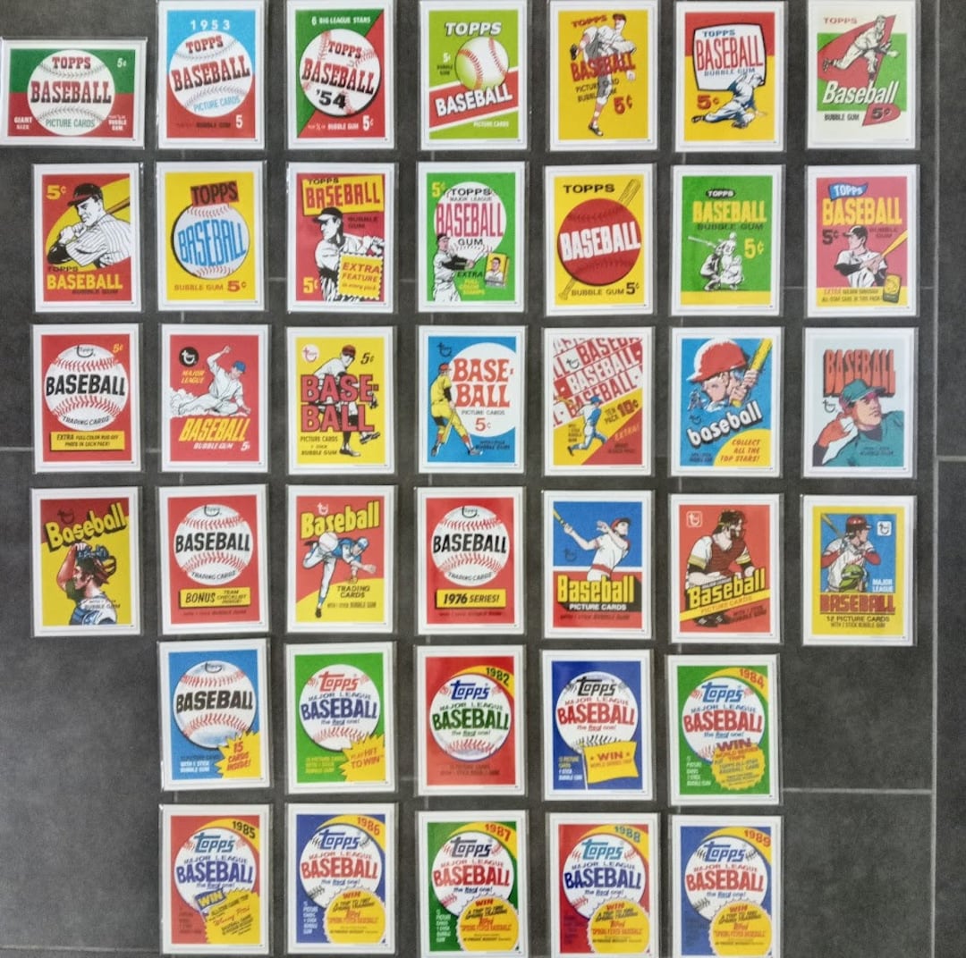 Baseball Card Wrapper 5 X 7 Art Collection | Vintage Baseball Card ...
