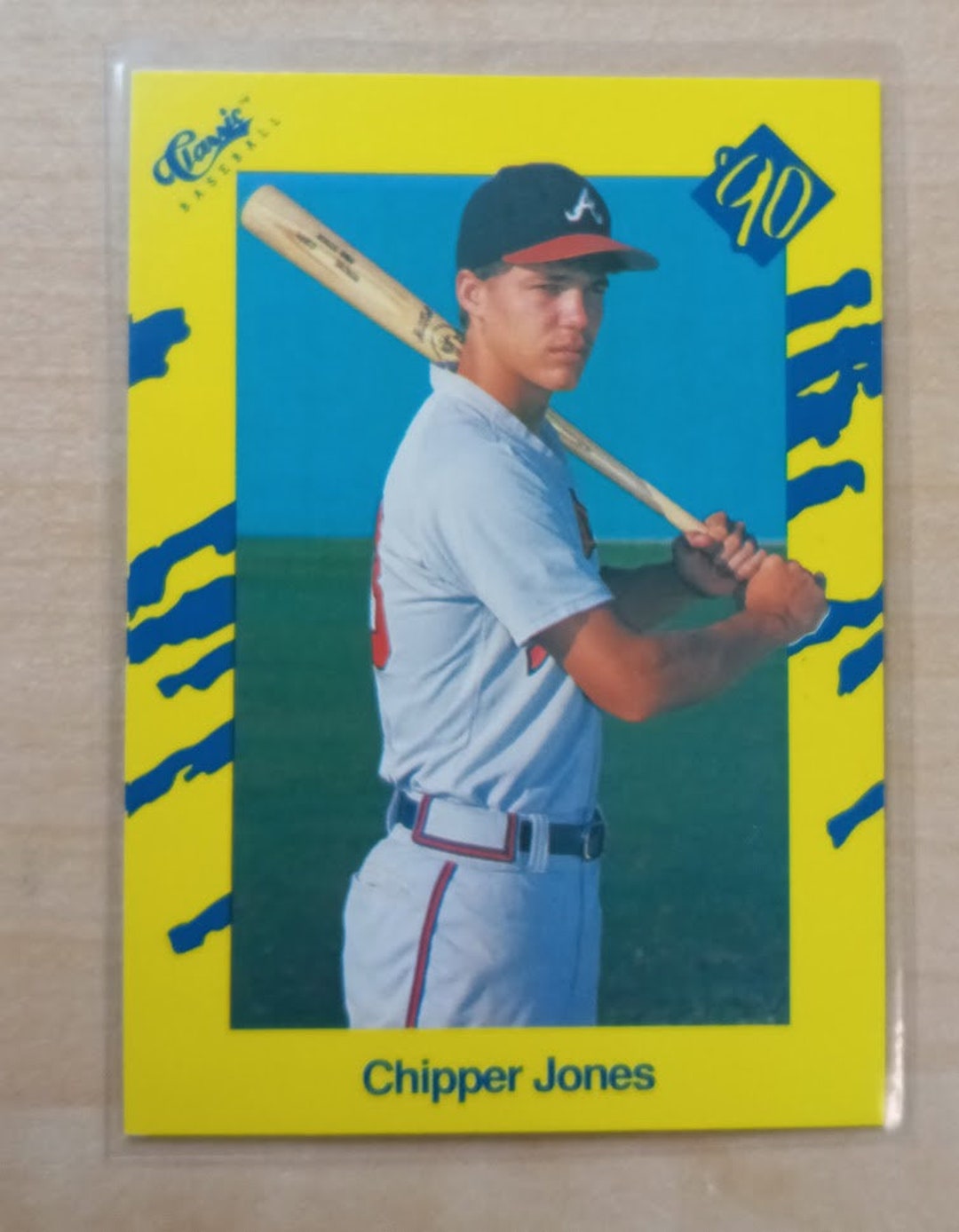 Chipper Jones Baseball Card | 1990 Classic #T92 Rookie Card | Near Mint ...