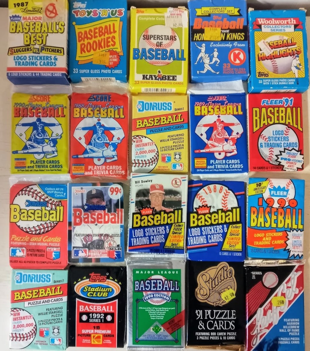 Baseball Cards Packs | Wax Cello Rack Packs | Rookies | Hof | Huge Lot 