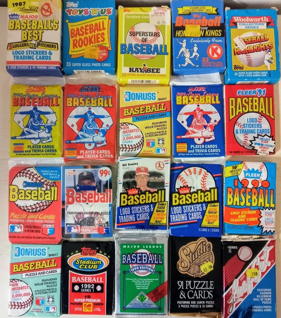 Baseball Cards Packs | Wax Cello Rack Packs | Rookies | HOF | Huge Lot ...