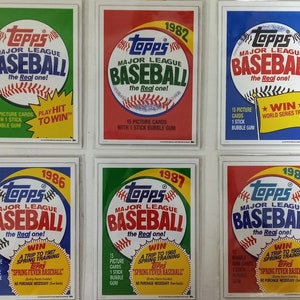 Baseball Card Wrapper 5 X 7 Art Collection | Vintage Baseball Card ...