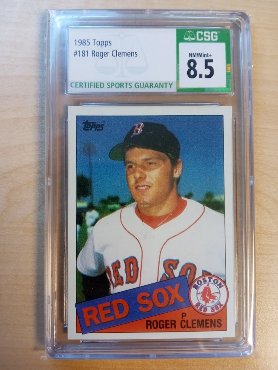 Roger Clemens Baseball Card | 1985 Topps #181 | Rookie Card | CSG 8.5 ...