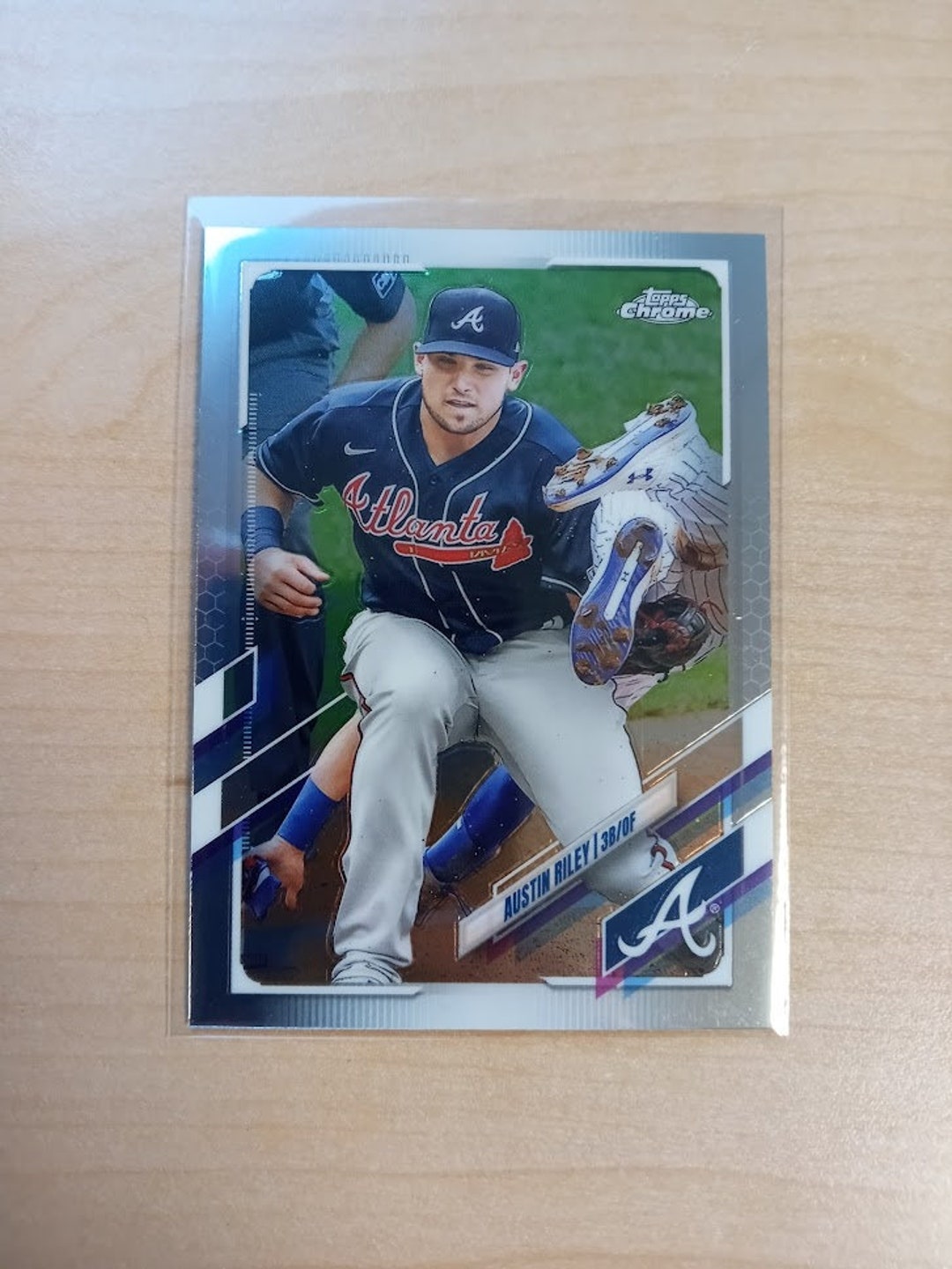 Austin Riley Baseball Card | 2021 Topps Chrome Card | Atlanta Braves - Etsy