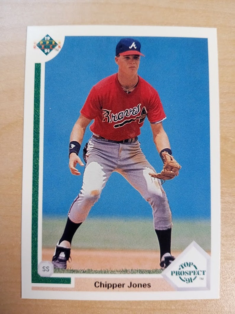 Chipper Jones Baseball Card | 1991 Upper Deck #55 Rookie Card | Near ...