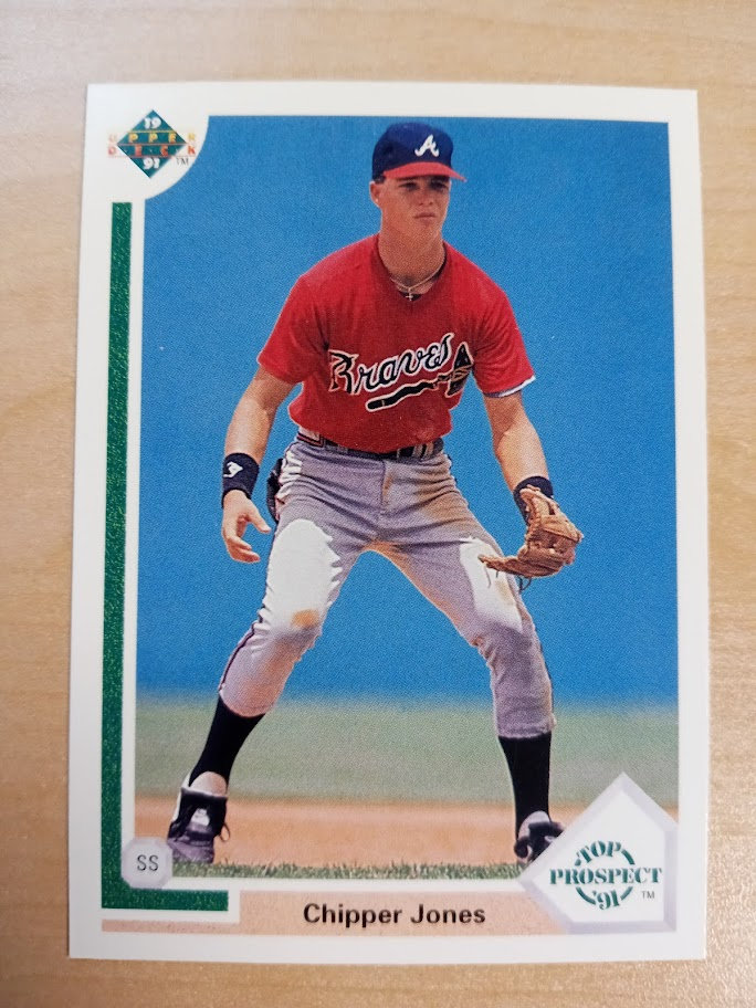 Chipper Jones Baseball Card | 1991 Upper Deck #55 Rookie Card | Near ...