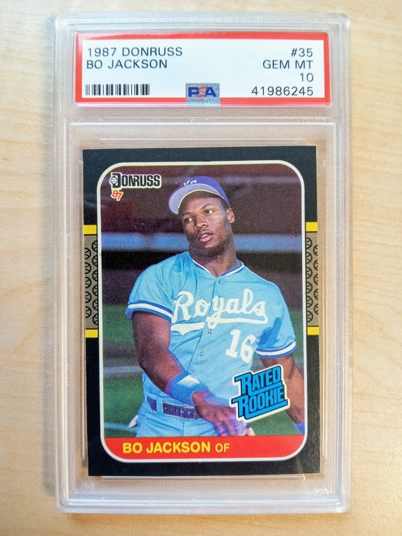 Bo Jackson Baseball Card | 1987 Donruss #35 Rookie Card | PSA Graded ...
