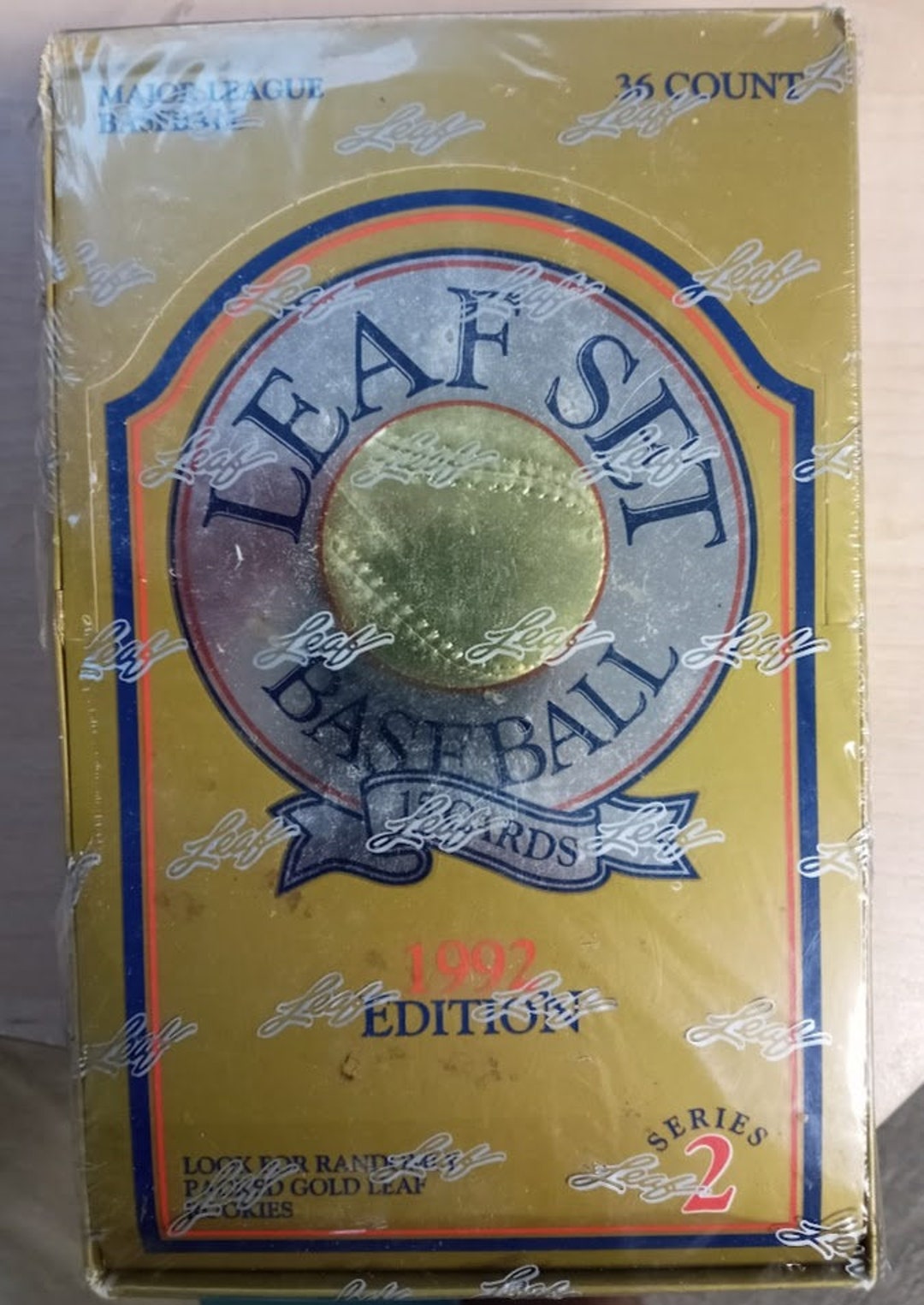 1992 Leaf Series 2 Gold Baseball Card Wax Box 36 Unopened Packs Major