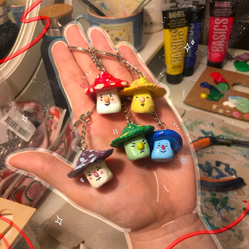 Clay Buddies for Lovers, Friends, Family/custom Keychain, Cute ...