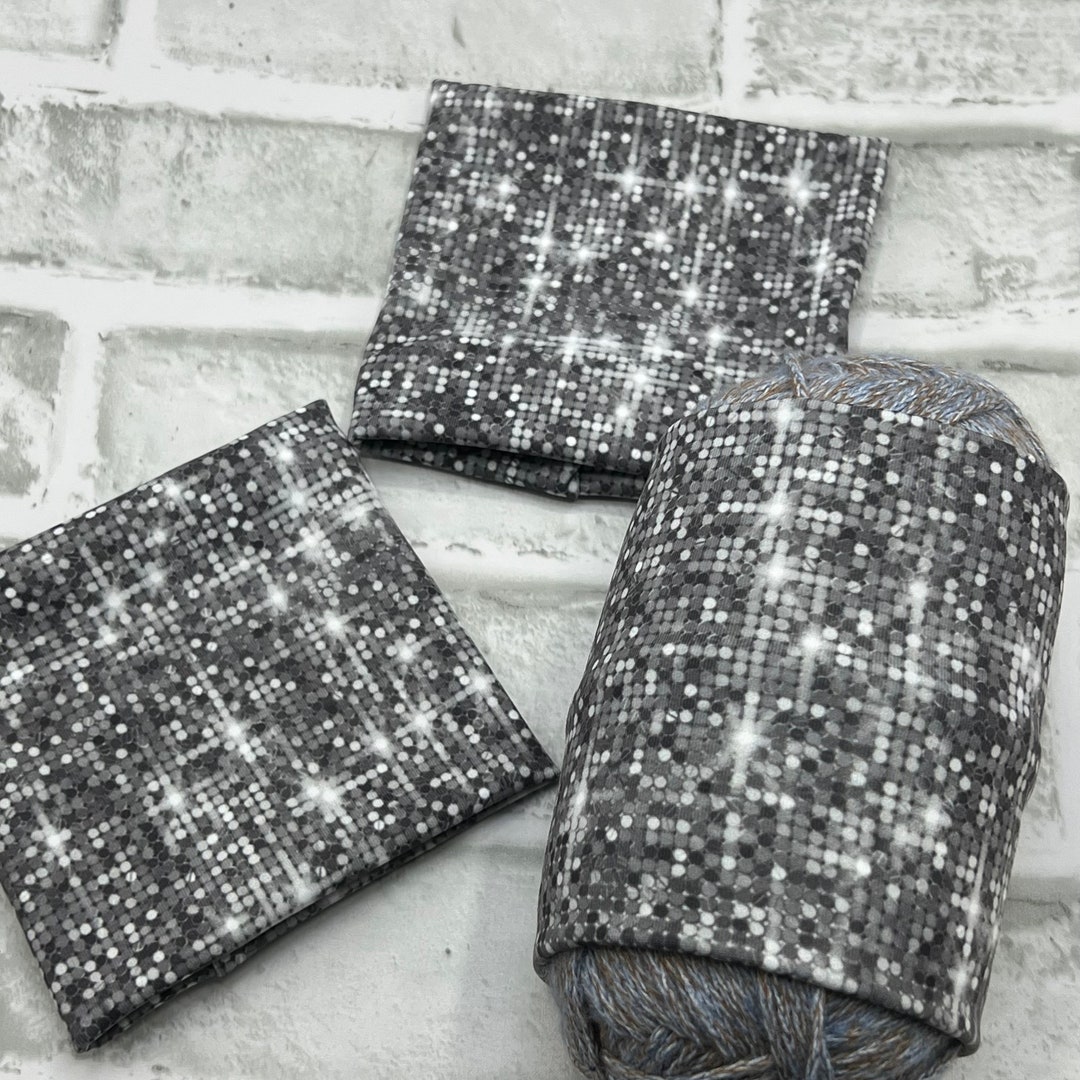 Silver Disco Yarn Cozy, Yarn Sleeve, Yarn Cozy, Blue, Silver Disco ...