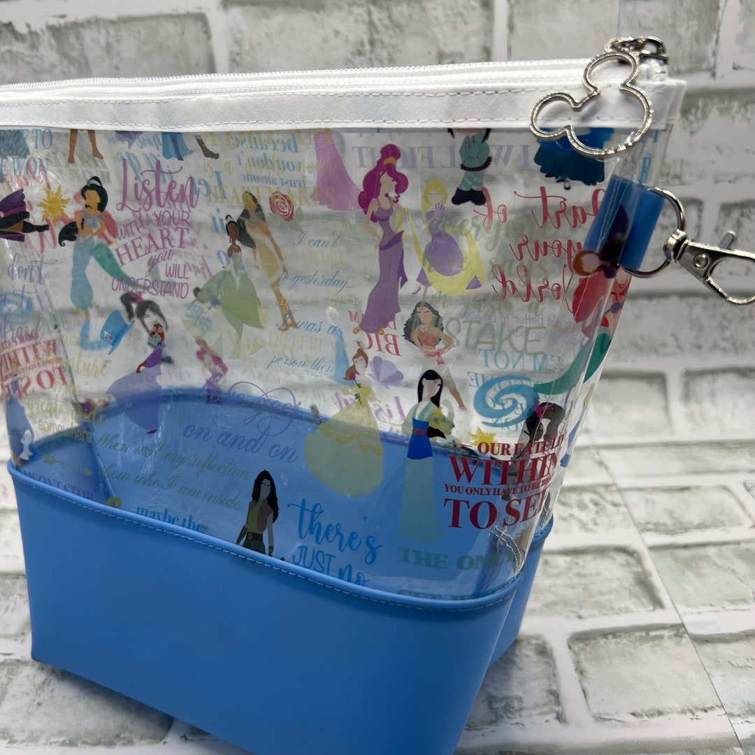 Princess Clear Bag, Princesses Large Bag, Project Bag, Makeup Bag ...