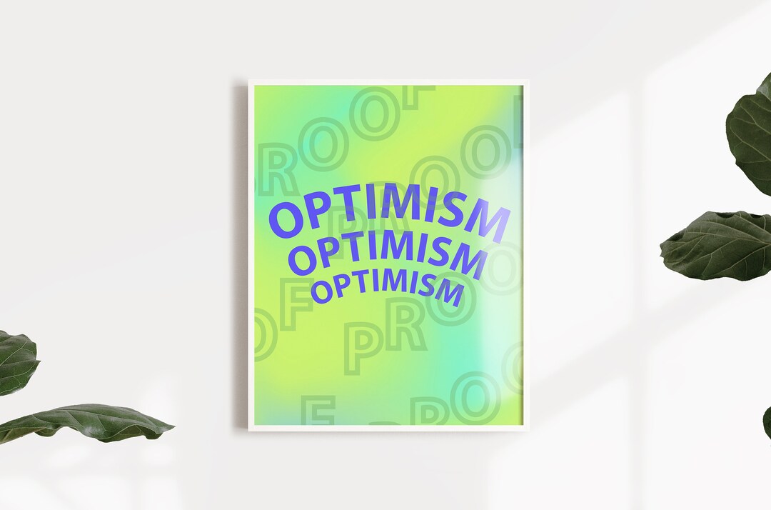 Optimism Poster, DIGITAL DOWNLOAD, Gradient Poster, Arch Poster ...