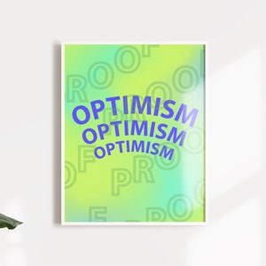 Optimism Poster, DIGITAL DOWNLOAD, Gradient Poster, Arch Poster ...