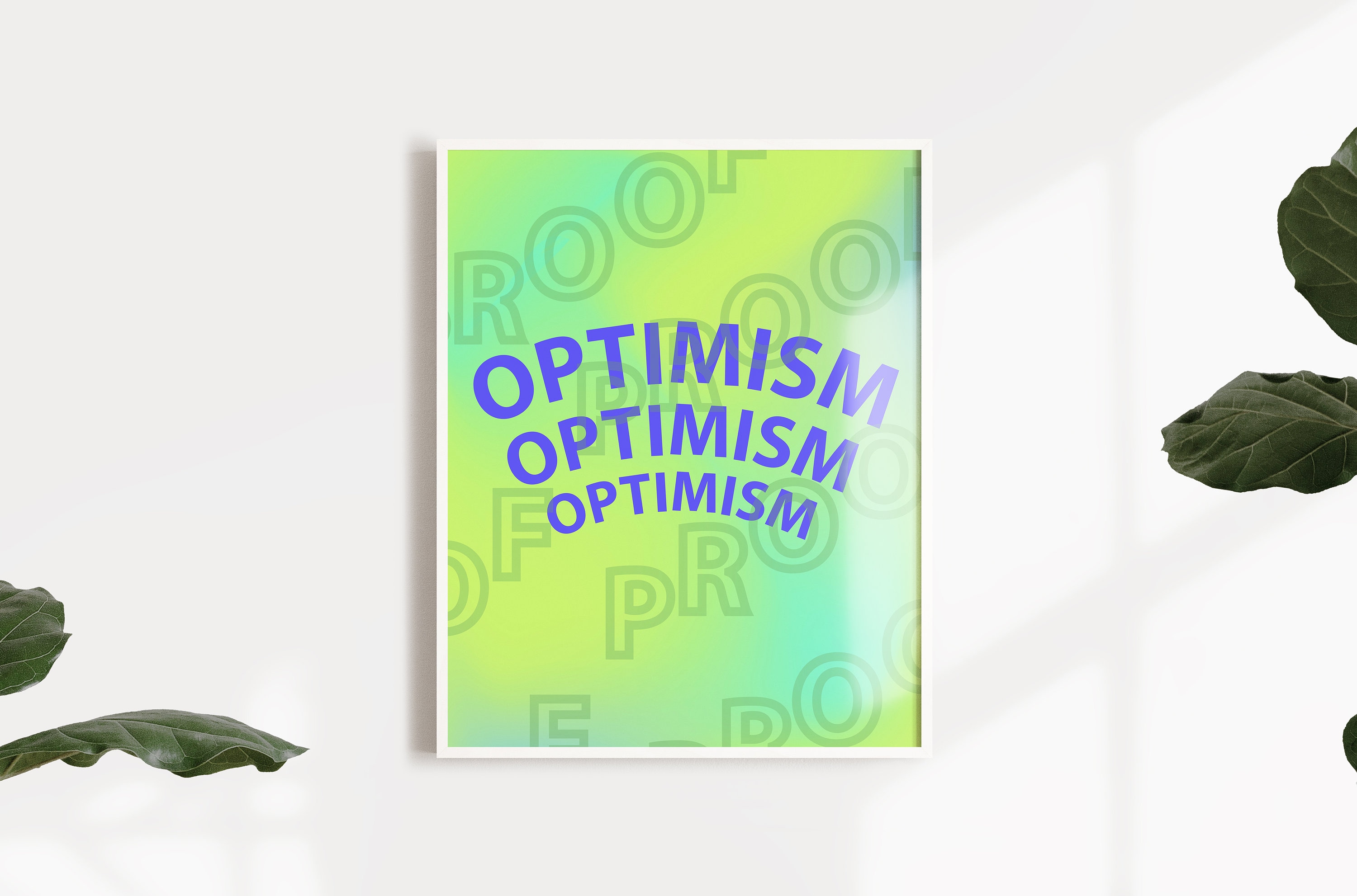 Optimism Poster, DIGITAL DOWNLOAD, Gradient Poster, Arch Poster ...