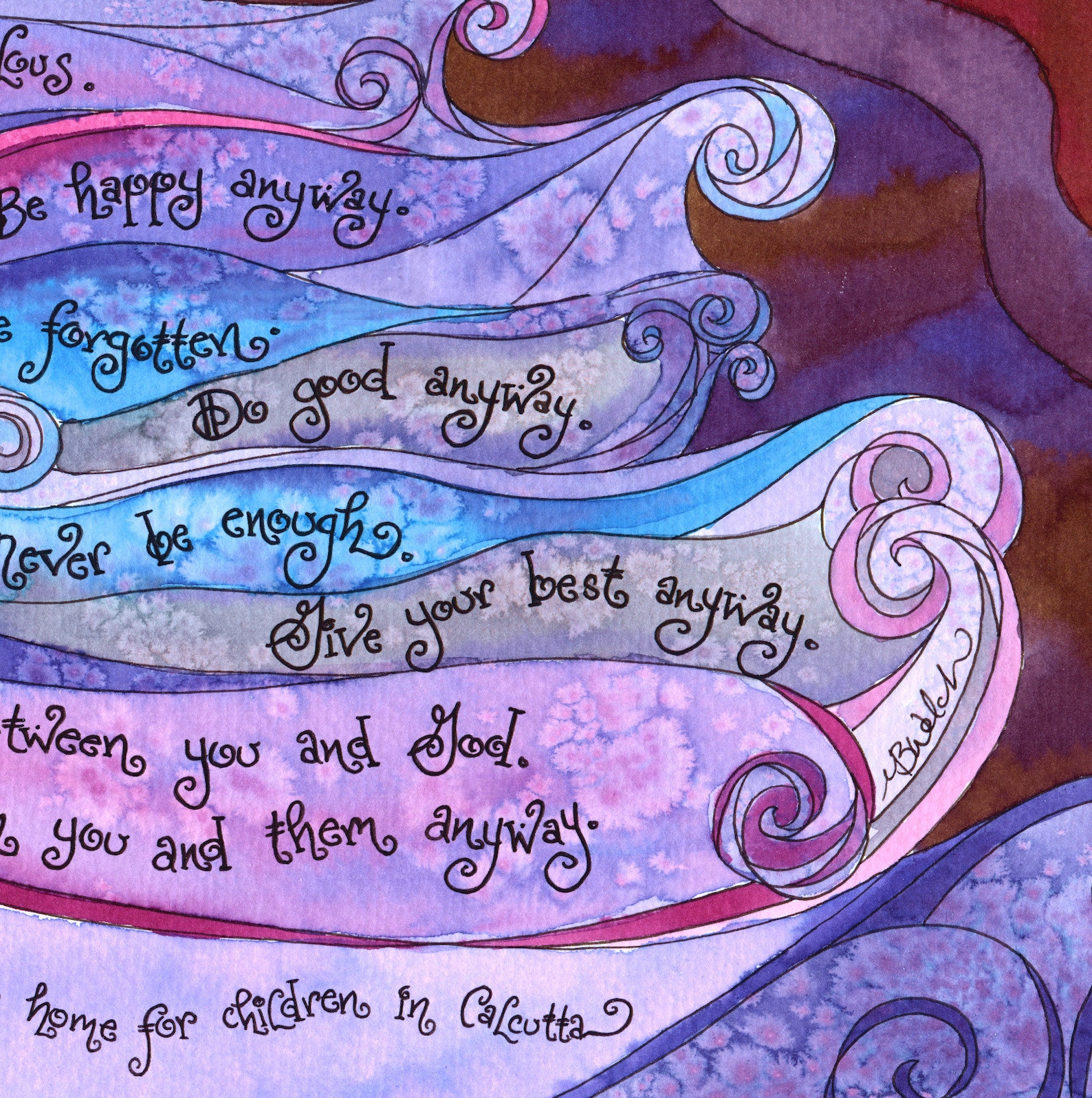 Be Kind Anyway - Mother Teresa Quote With Lighthouse, Personalized Gift ...