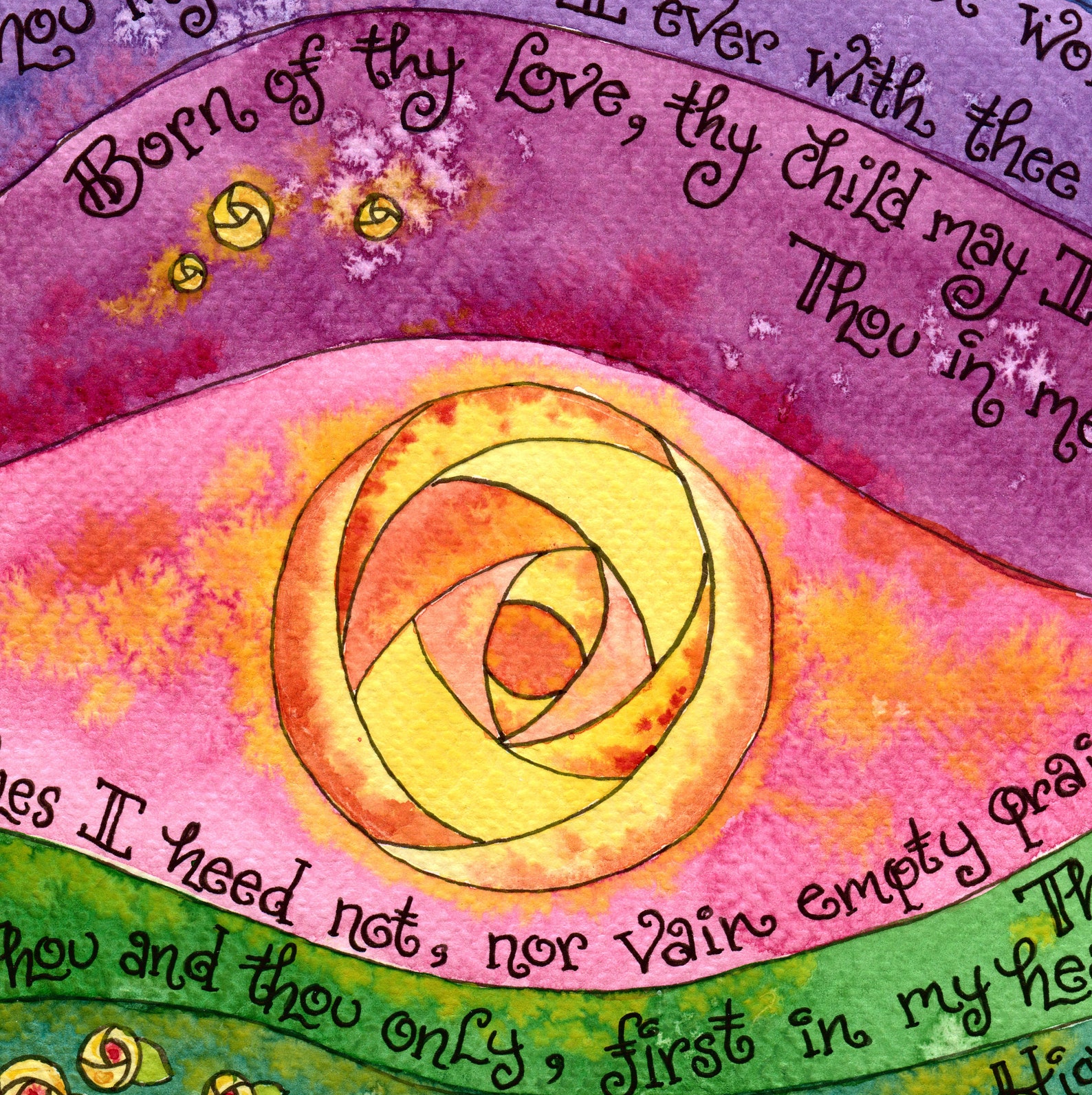 Be Thou My Vision Hymn Art; Personalized Gift for Christian Musician ...
