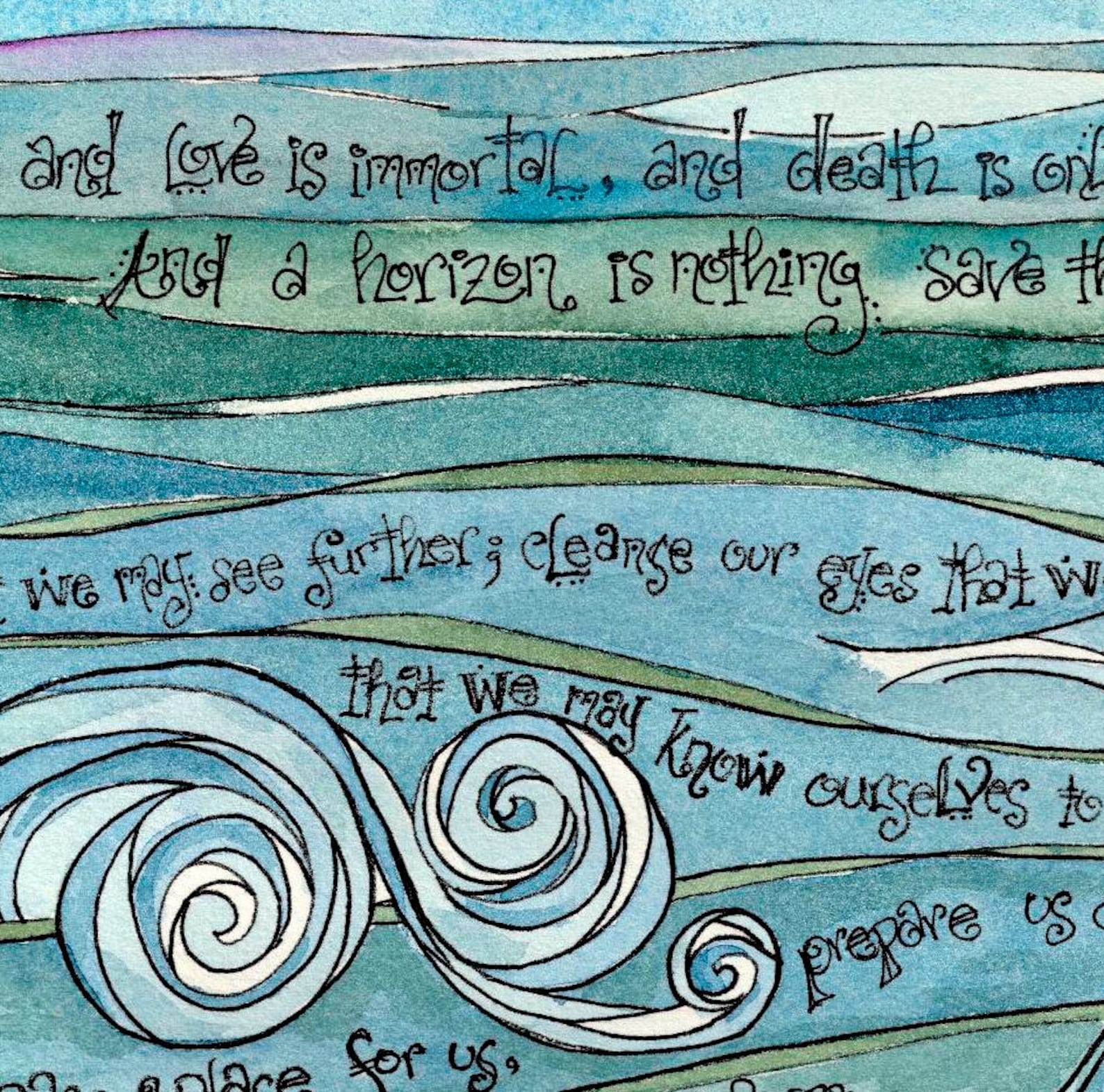 In Memory Of... Art With Bereavement Prayer, Personalized Sympathy Gift ...