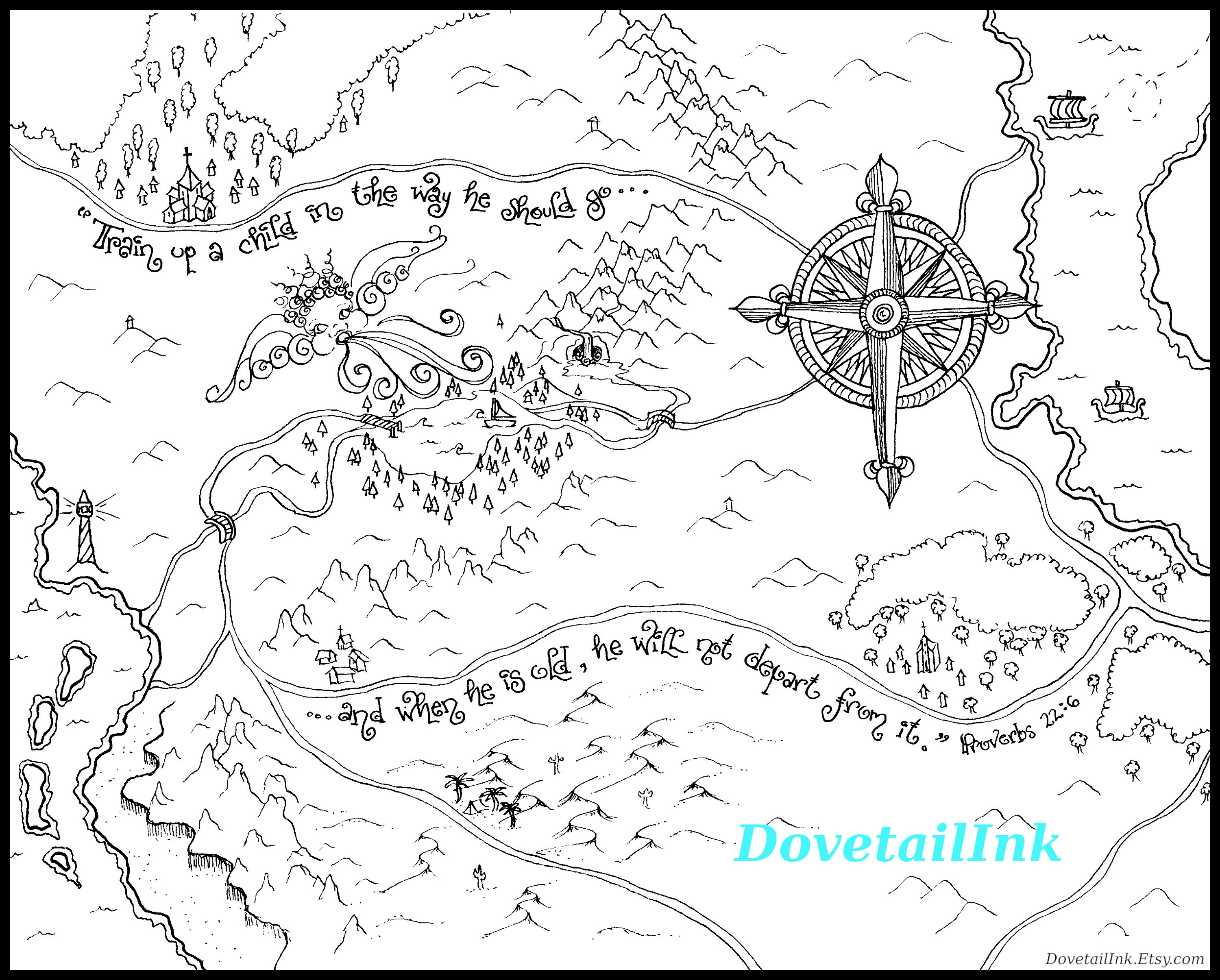 Printable 'train up a Child' Scripture Art - Christian Coloring Page ...