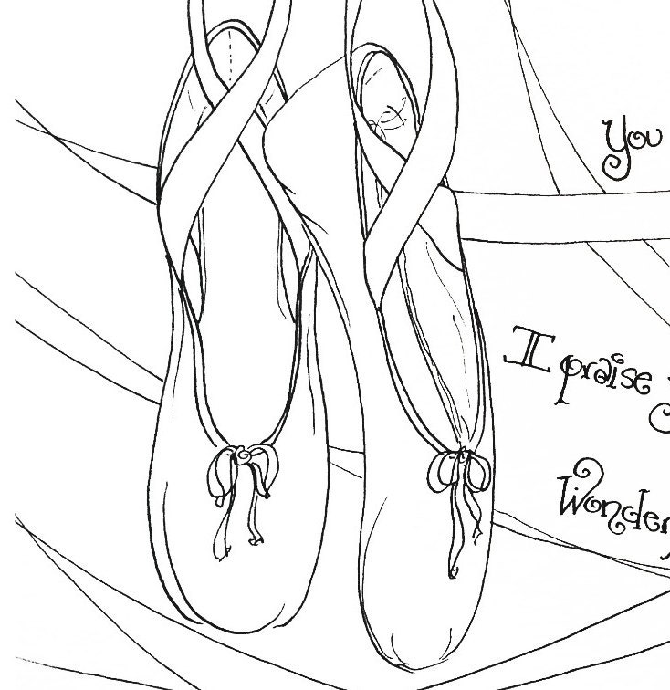 Pointe Shoes Coloring Pages