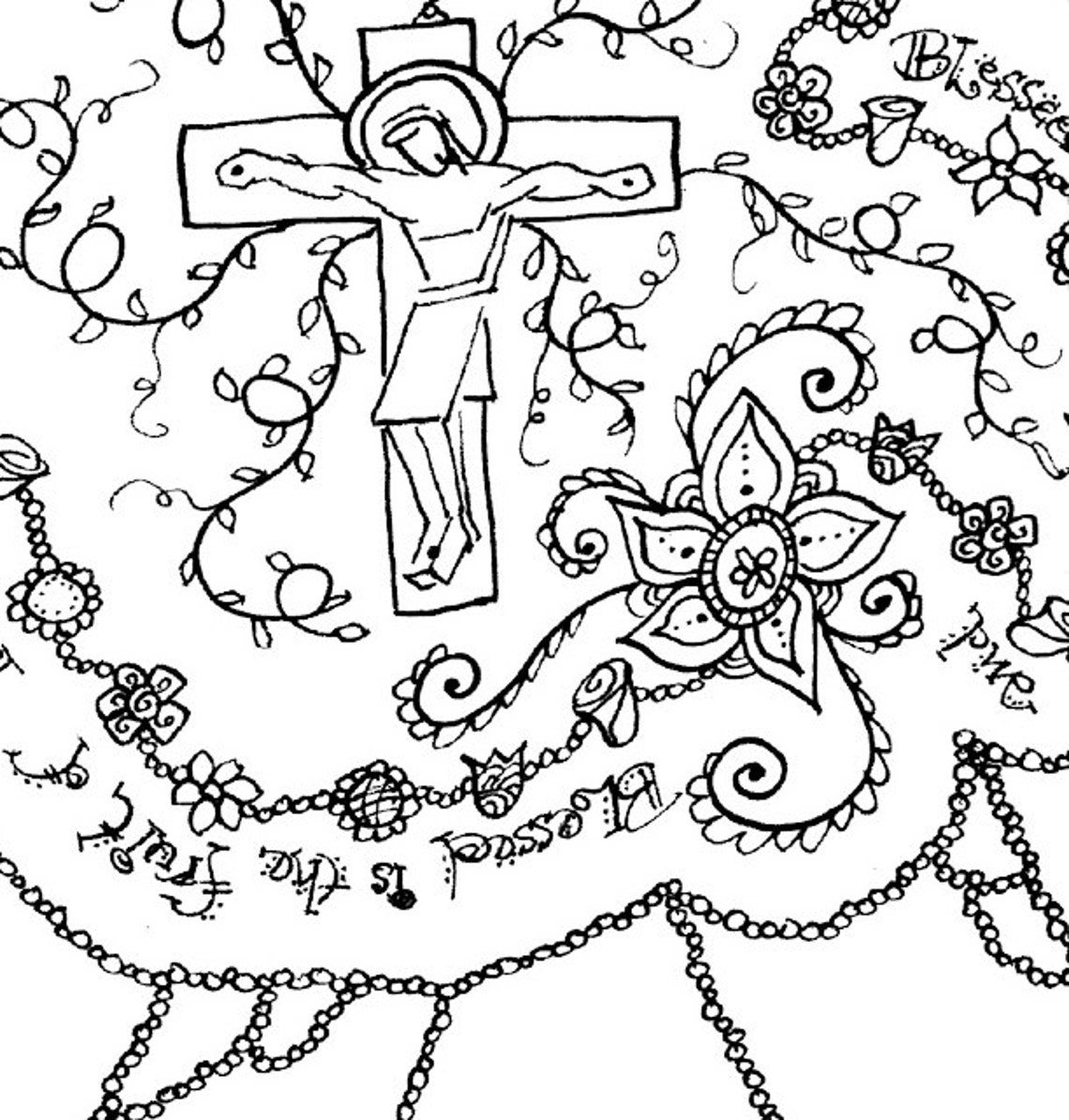 Printable Hail Mary Catholic Prayer Coloring Page for - Etsy