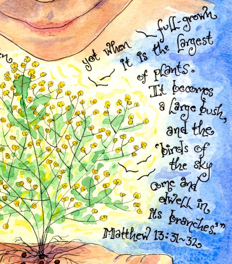 Mustard Seed Parable Scripture Art Print Catechesis of the - Etsy