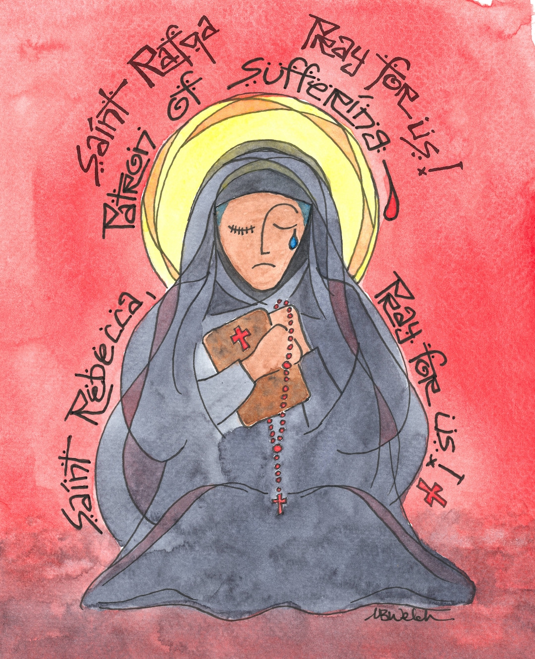 St Rebecca (saint Rafqa) Patron of Suffering; Personalized Sympathy ...