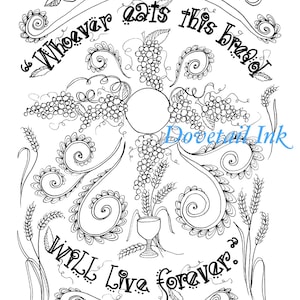 Printable Bread of Life Catholic Scripture Art Coloring Page! - Etsy