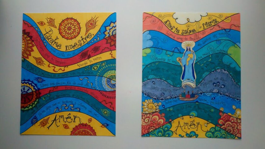 Spanish Our Father & Hail Mary With Our Lady of Charity Set of 2 ...