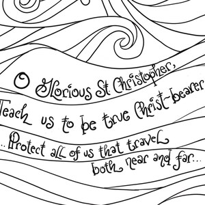 Printable Saint Chirstopher Catholic Coloring Page for All Ages! Christ ...