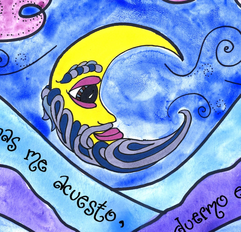 Mexican Sun and Moon With Bible Verses in English and Spanish | Etsy