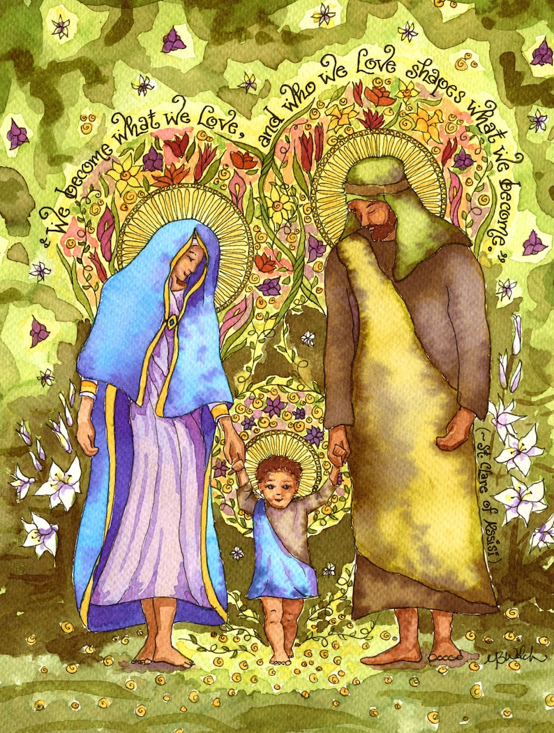 Holy Family Walking Our Lady of the Lilies Series 3 - Etsy