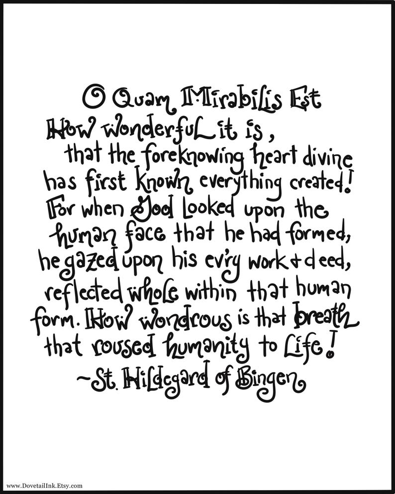 Printable St. Hildegard Coloring Page for Adults or Kids, Catholic Art ...