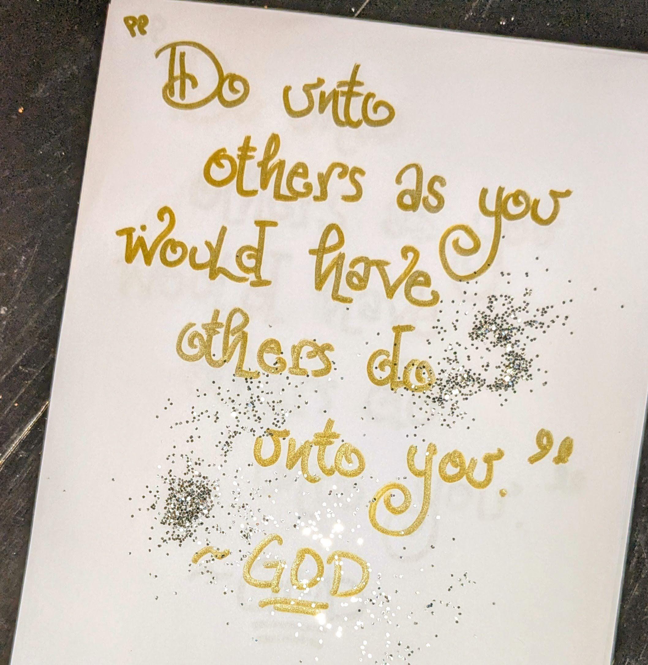 Golden Rule - PRINTABLE Word Art and Notecard; Do Unto Others as You ...