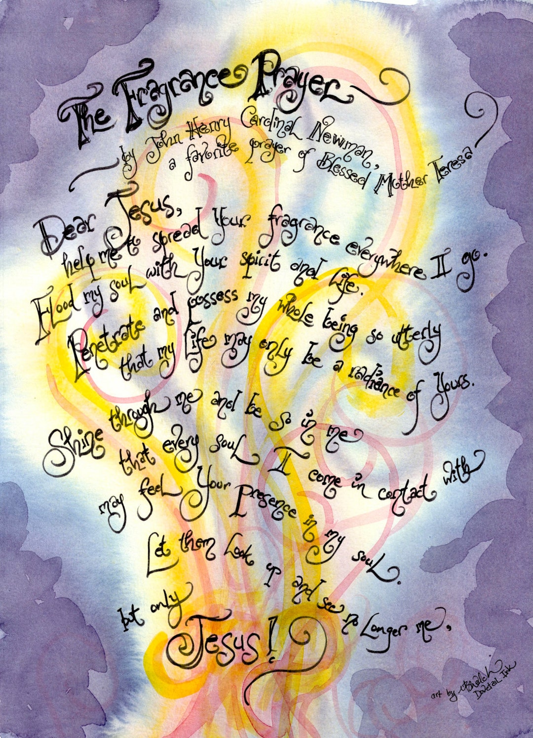 St Teresa of Calcutta's Fragrance Prayer - Personalized Gift ...