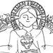 Holy Family Coloring Page for All Ages With Sacred Heart, Immaculate ...