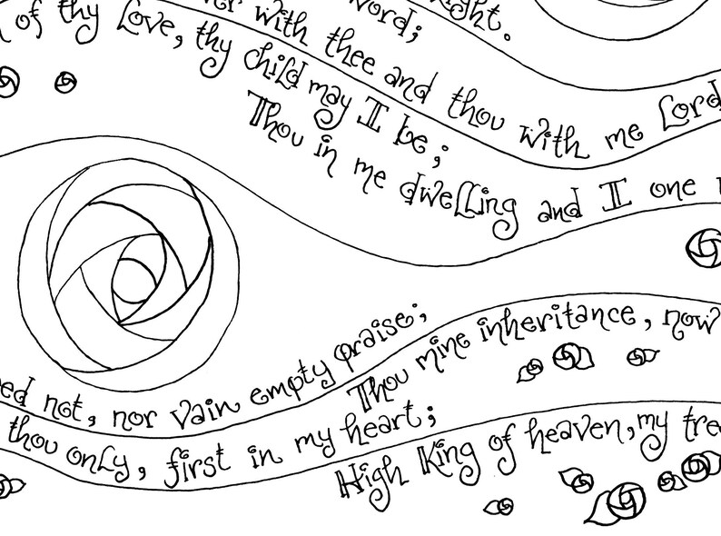 Be Thou My Vision - Printable Coloring Page for Adults or Kids ...