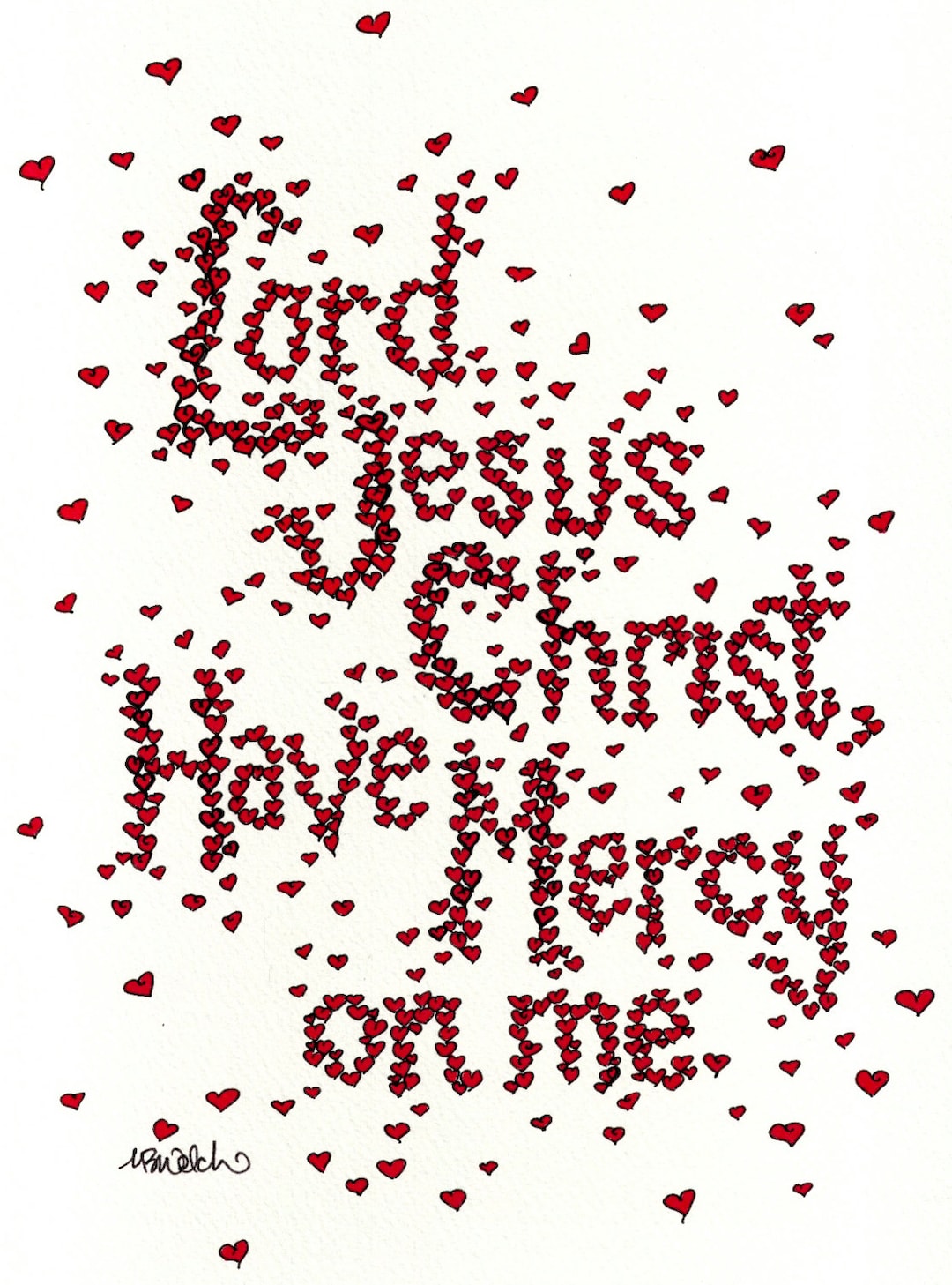 Lord Jesus Christ Have Mercy on Me Prayer Art, Personalized Gift for ...