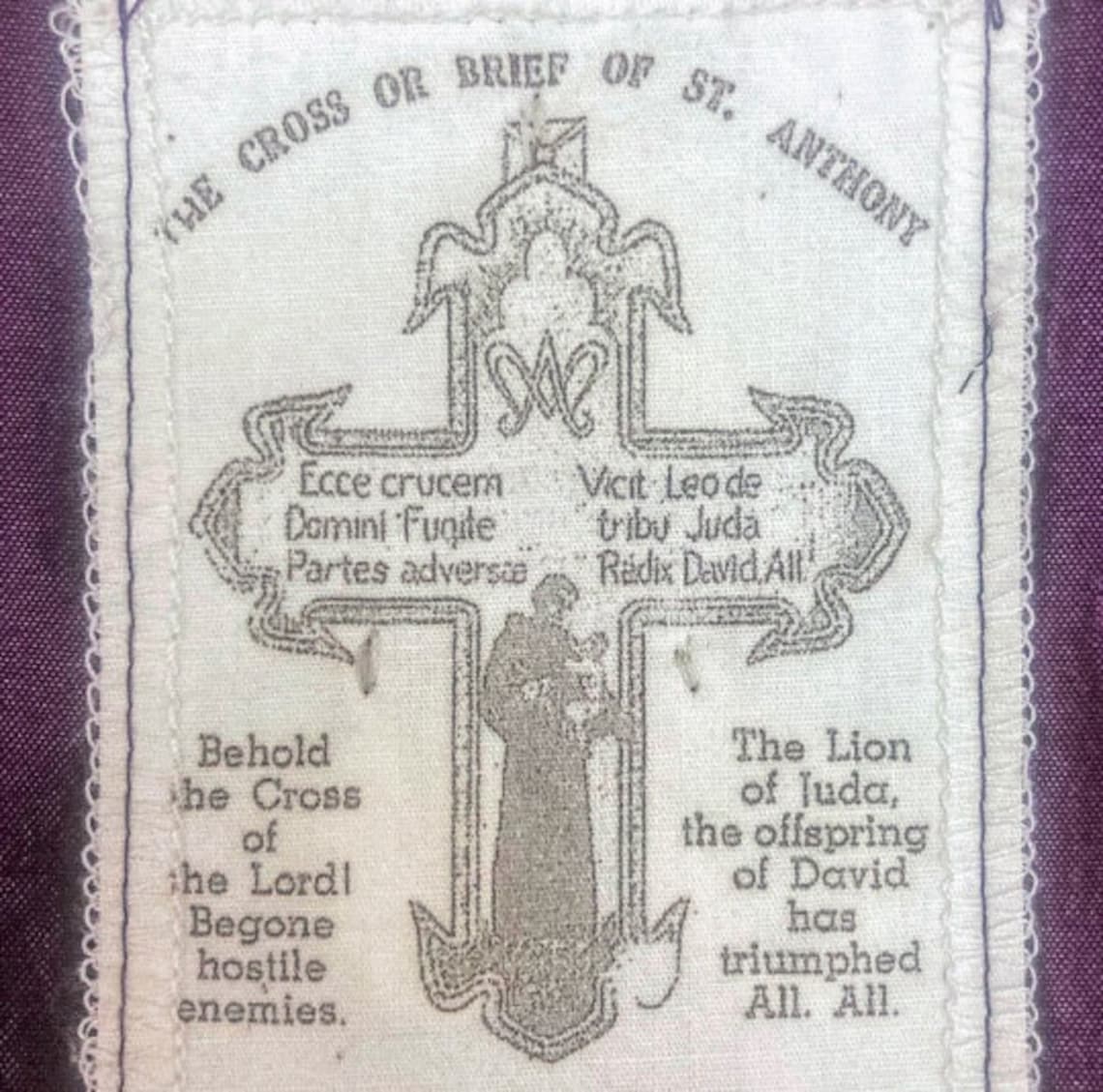 Saint Anthony Cross With Christ Child Brief of St. Anthony - Etsy