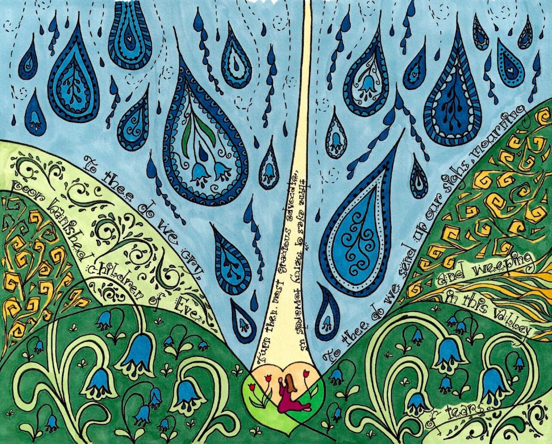 Valley of Tears Art Print - Personalized Gift; Hail Holy Queen Prayer ...