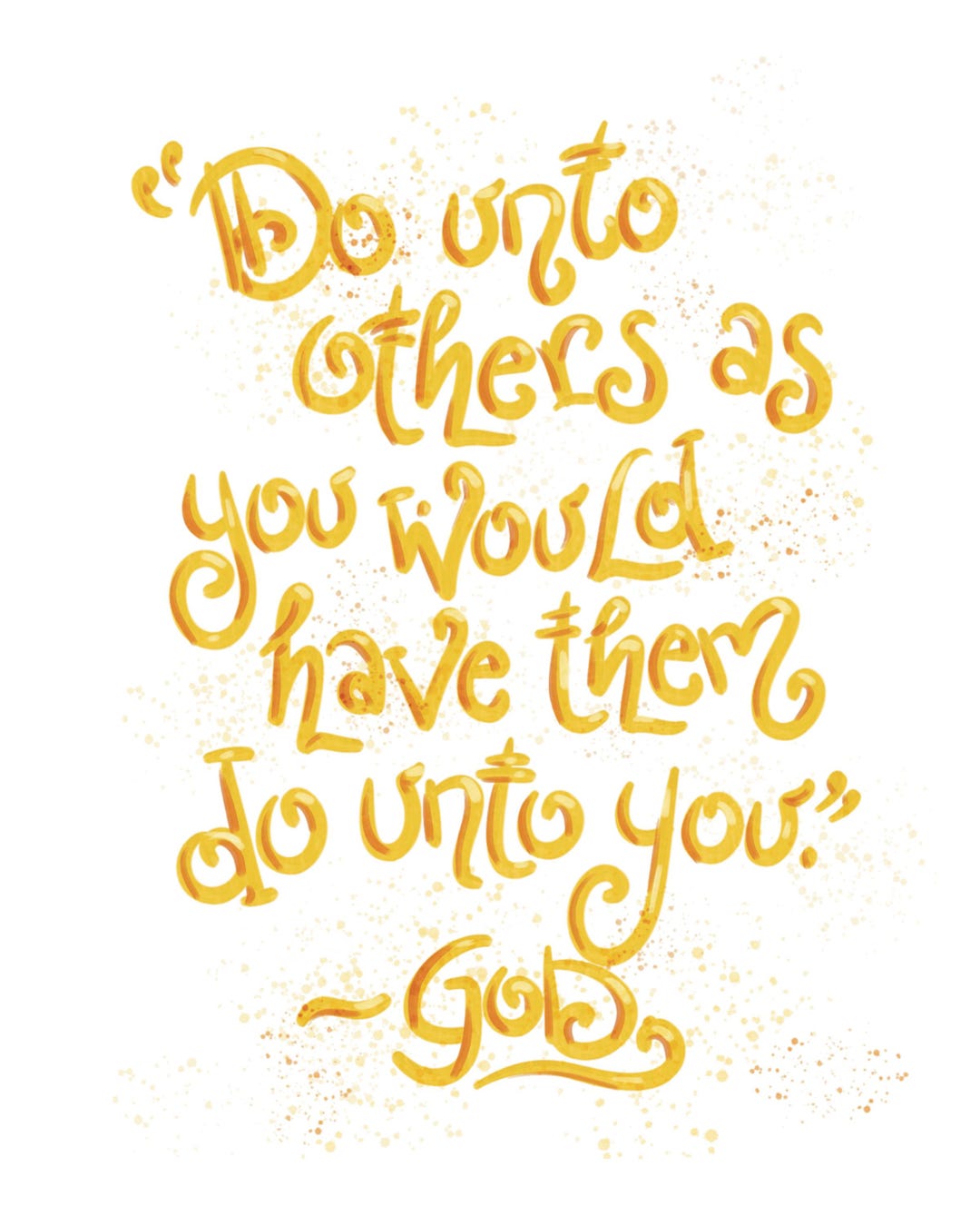 Golden Rule - PRINTABLE Word Art and Notecard; Do Unto Others as You ...
