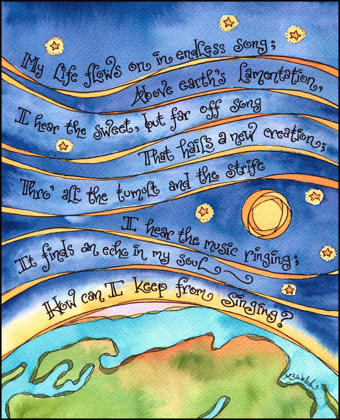 How Can I Keep From Singing? Hymn Art - Set of 3 Prints; Gift for ...