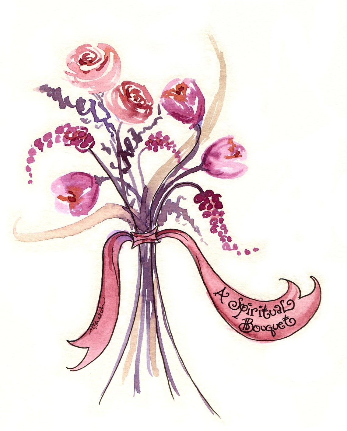 Spiritual Bouquet PRINTABLE Card Catholic Gift From Group - Etsy