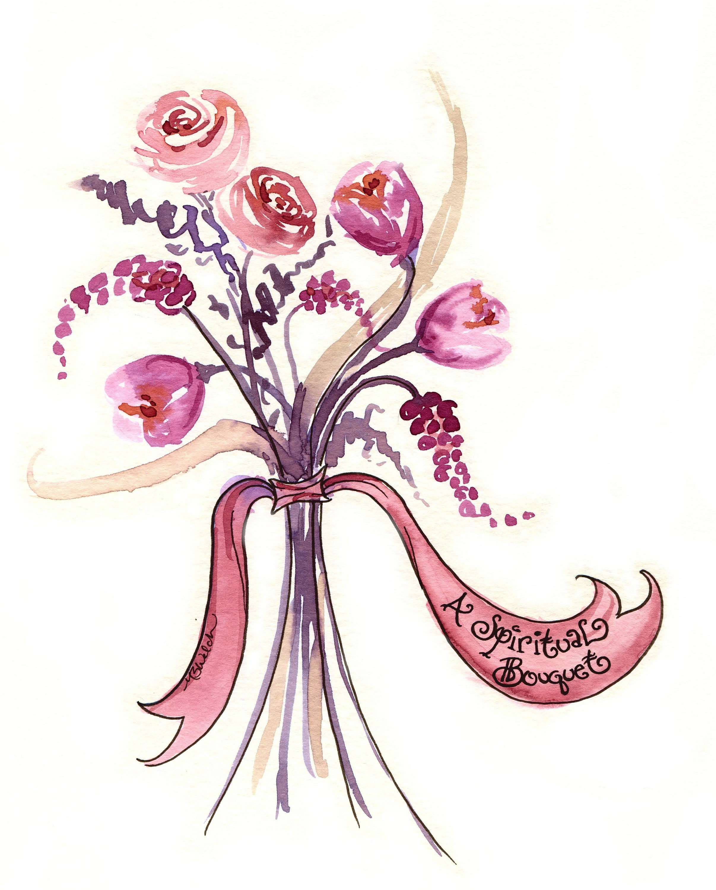 Spiritual Bouquet PRINTABLE Card Catholic Gift From Group | Etsy