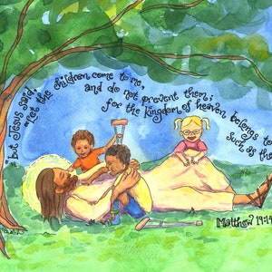 Disabled Children With Jesus; Personalized Gift for Moms, Teachers ...