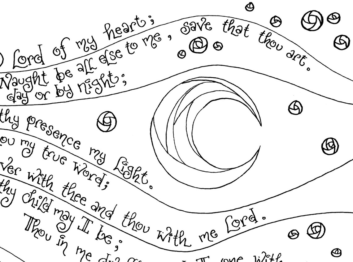 Be Thou My Vision - Printable Coloring Page for Adults or Kids ...