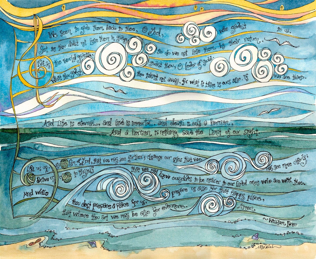 In Memory Of... Art With Bereavement Prayer, Personalized Sympathy Gift ...