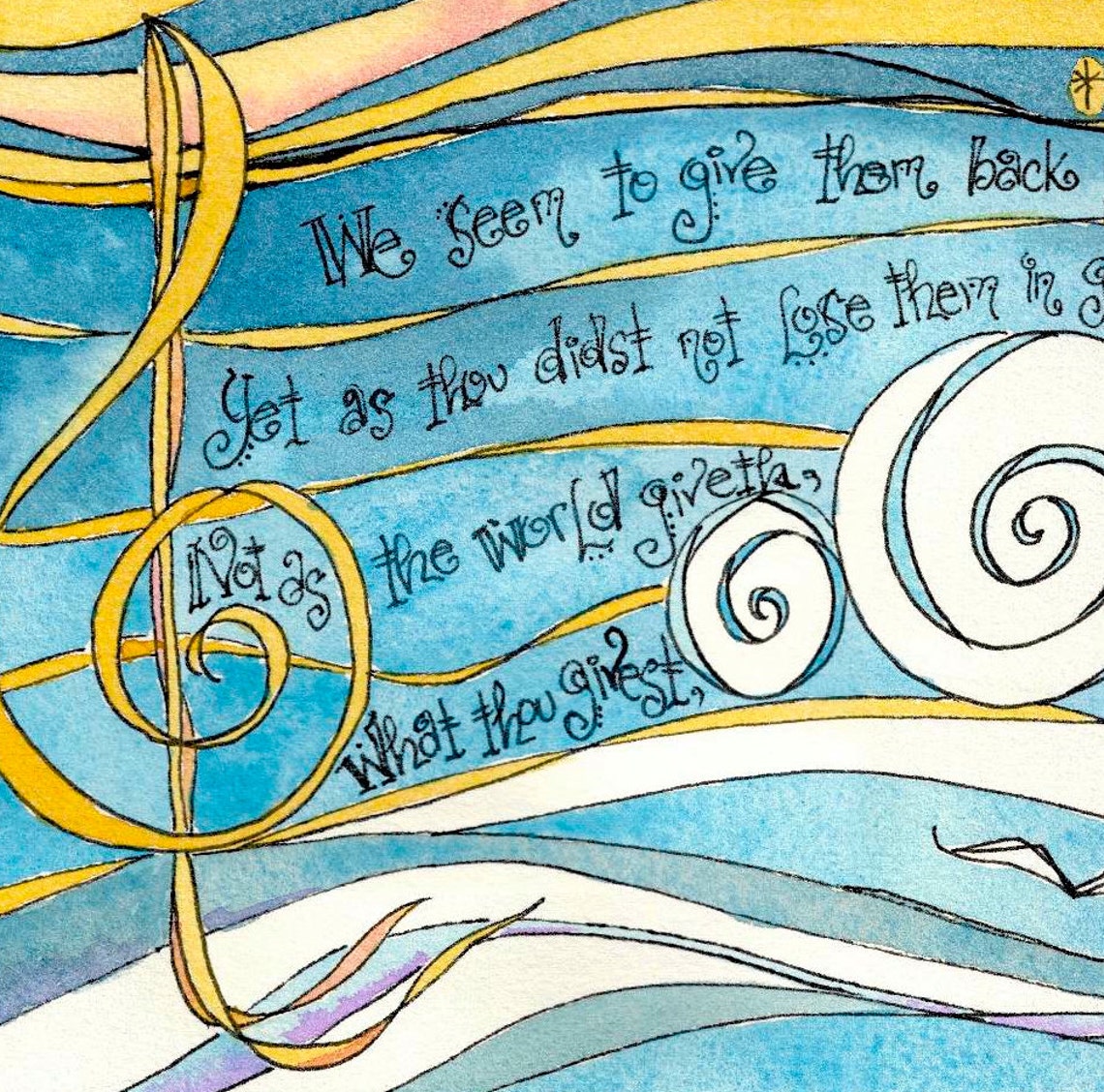 In Memory Of... Art With Bereavement Prayer, Personalized Sympathy Gift ...